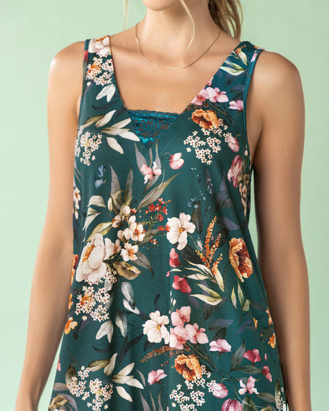 Batola estampada con detalle en encaje en el escote | Leonisa Colombia